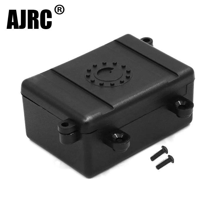 1pc Black Plastic Rc Car Radio Receiver Box For 1/10 Axial Scx10 D90 ...