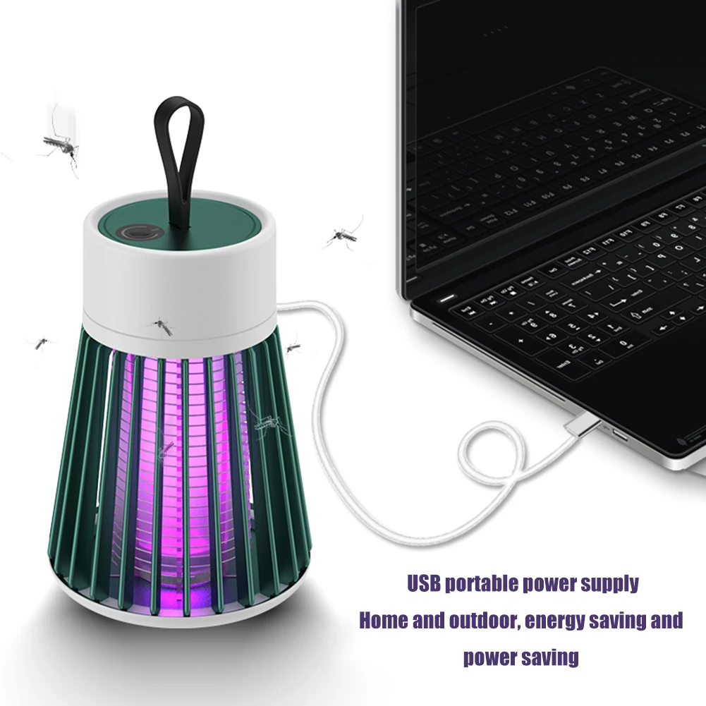 Choque elétrico mosquito assassino lâmpada usb fly armadilha zapper inseto matando repelente led ...