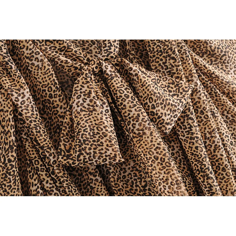 Модная женская рубашка Za,, Ретро стиль, Леопардовый принт ...