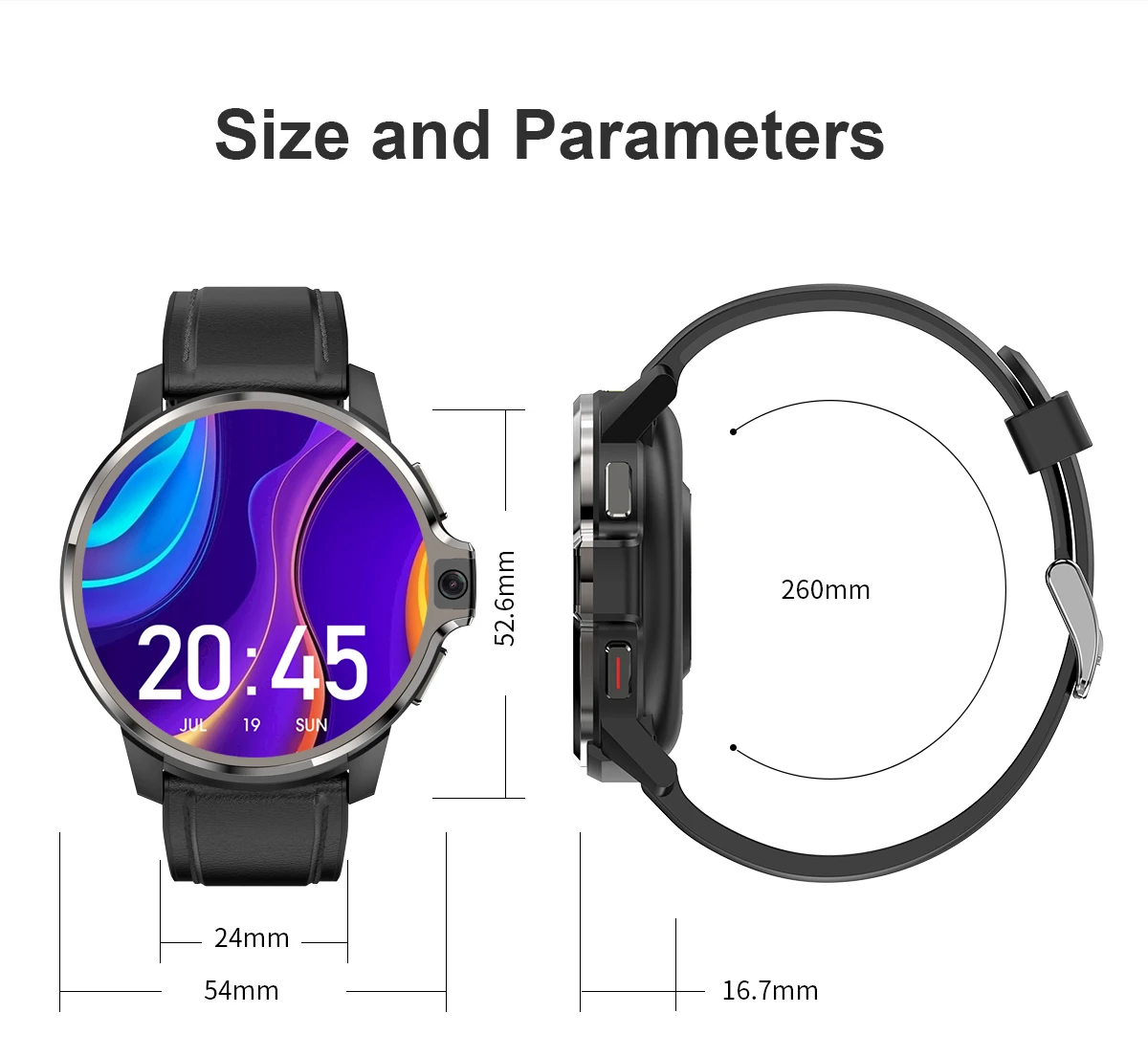 LEMFO LEMP Dual Camera Android Smartwatch With 4GB Ram 64GB Rom And 4G ...
