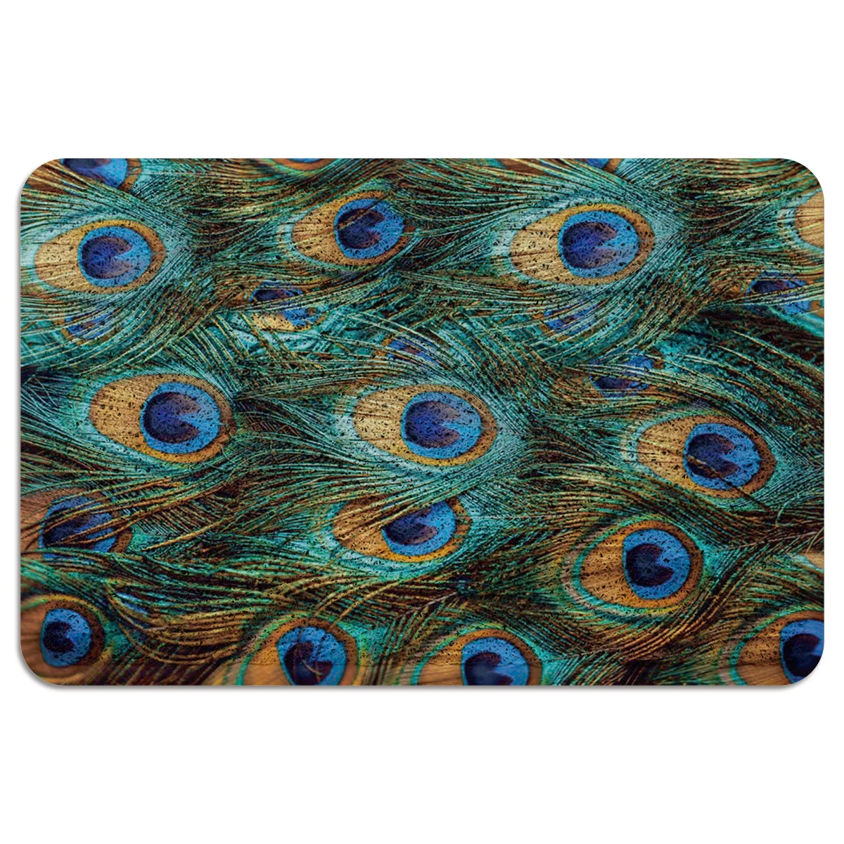 Peacock Peacock Feather Doormats For Entrance Way Indoor Low Profile ...