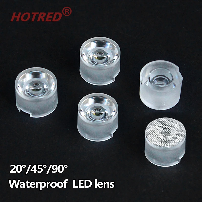 10pcs-LED-Lens-1W-3W-5W-15-5mm-Waterproof-Holder-20-45-90-Degree-Angle ...