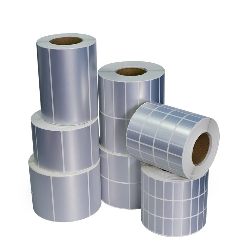 Matte Silver Pet Barcode Label Thermal Transfer Printer Sticker ...