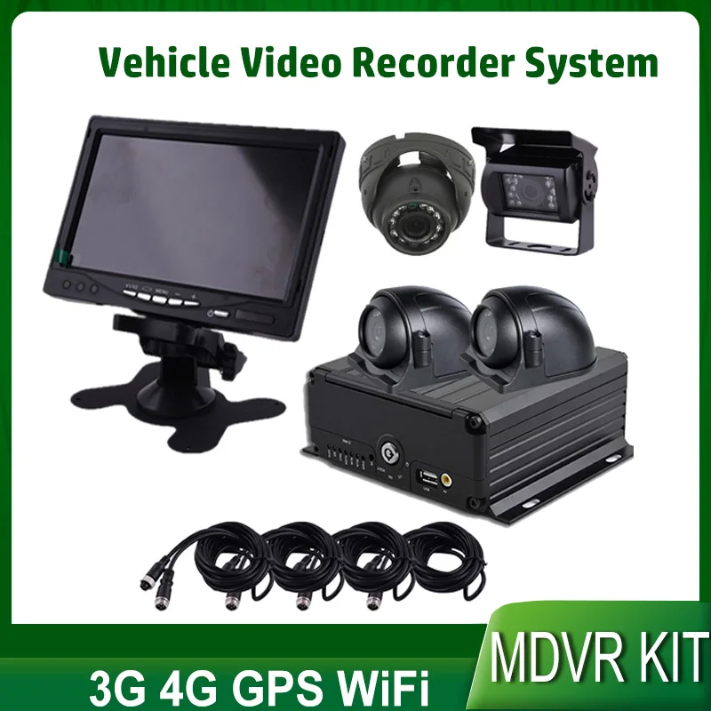 4 Channel 3g 4g Gps Wifi Vehicle 1080p Mdvr 4 Camera Kit For Car Fleet ...