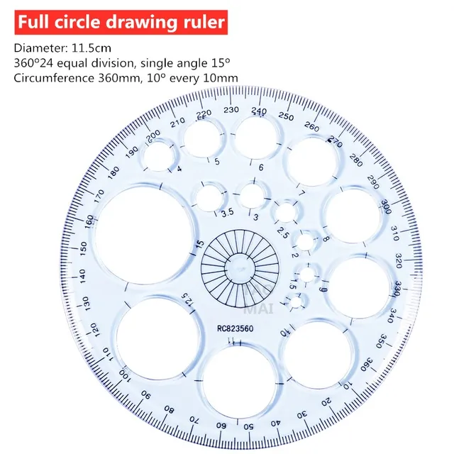 Full Circle Protractor Template