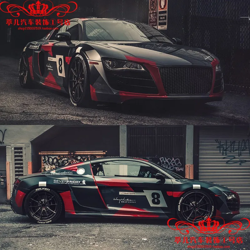 Audi R8 Graphics Car Wrap Design, Racing Car Design, Sports, 48% OFF
