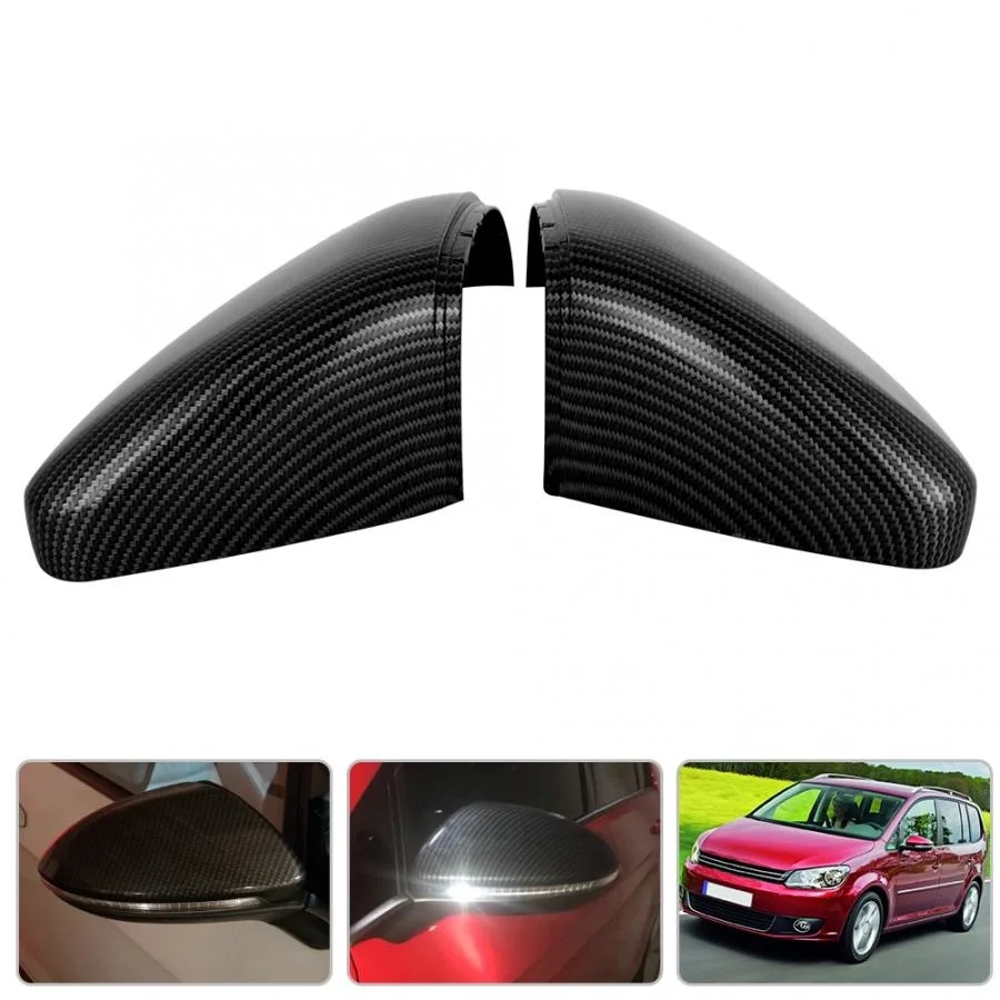 Carbon Fiber Texture Rear View Mirror Covers Replacement Fit for MK7 ...