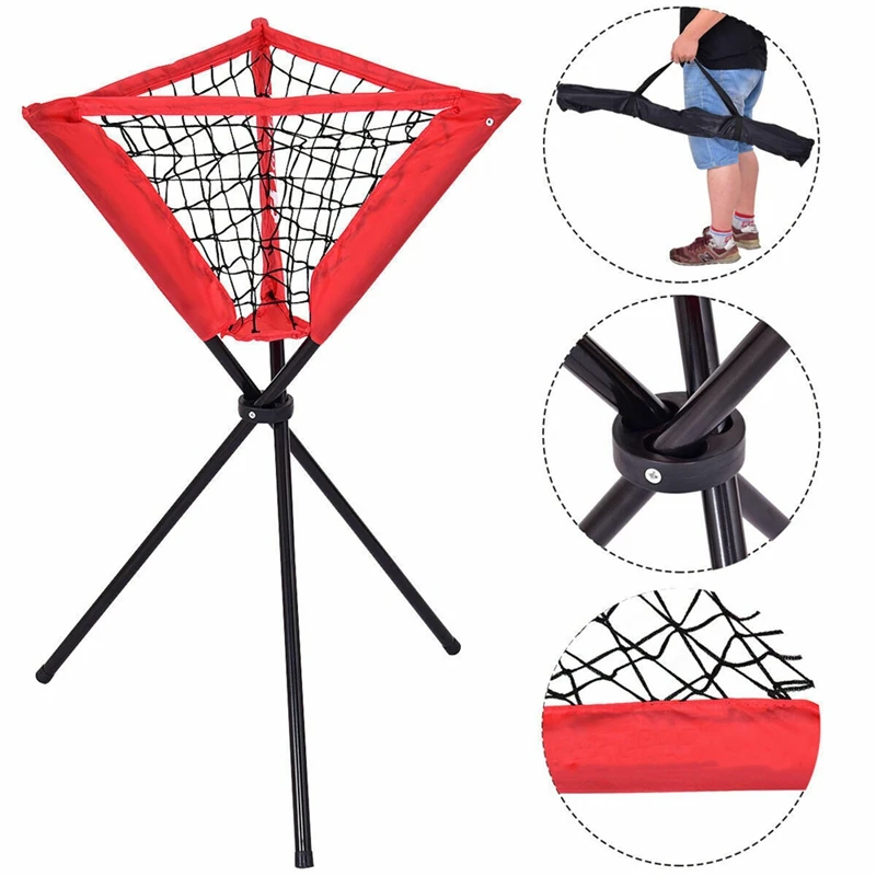 Portable Baseball Softball Batting Practice Tripod Stand Ball Holder ...