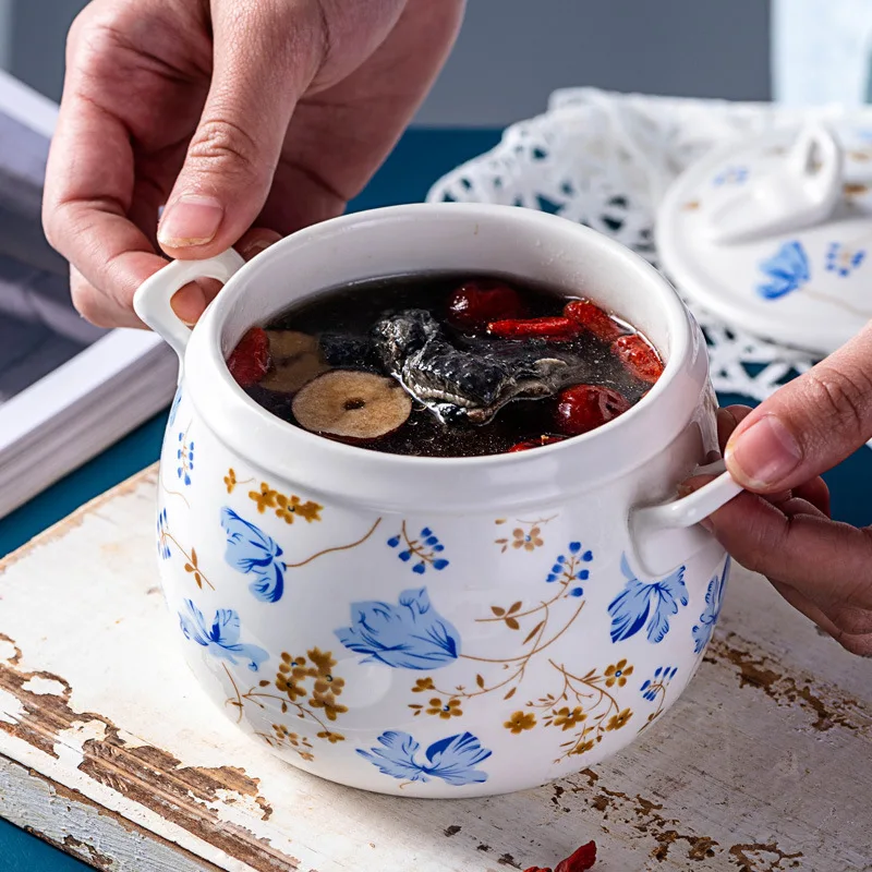 Marmites et soupières,Tasse à ragoût en porcelaine tasse à soupe ...
