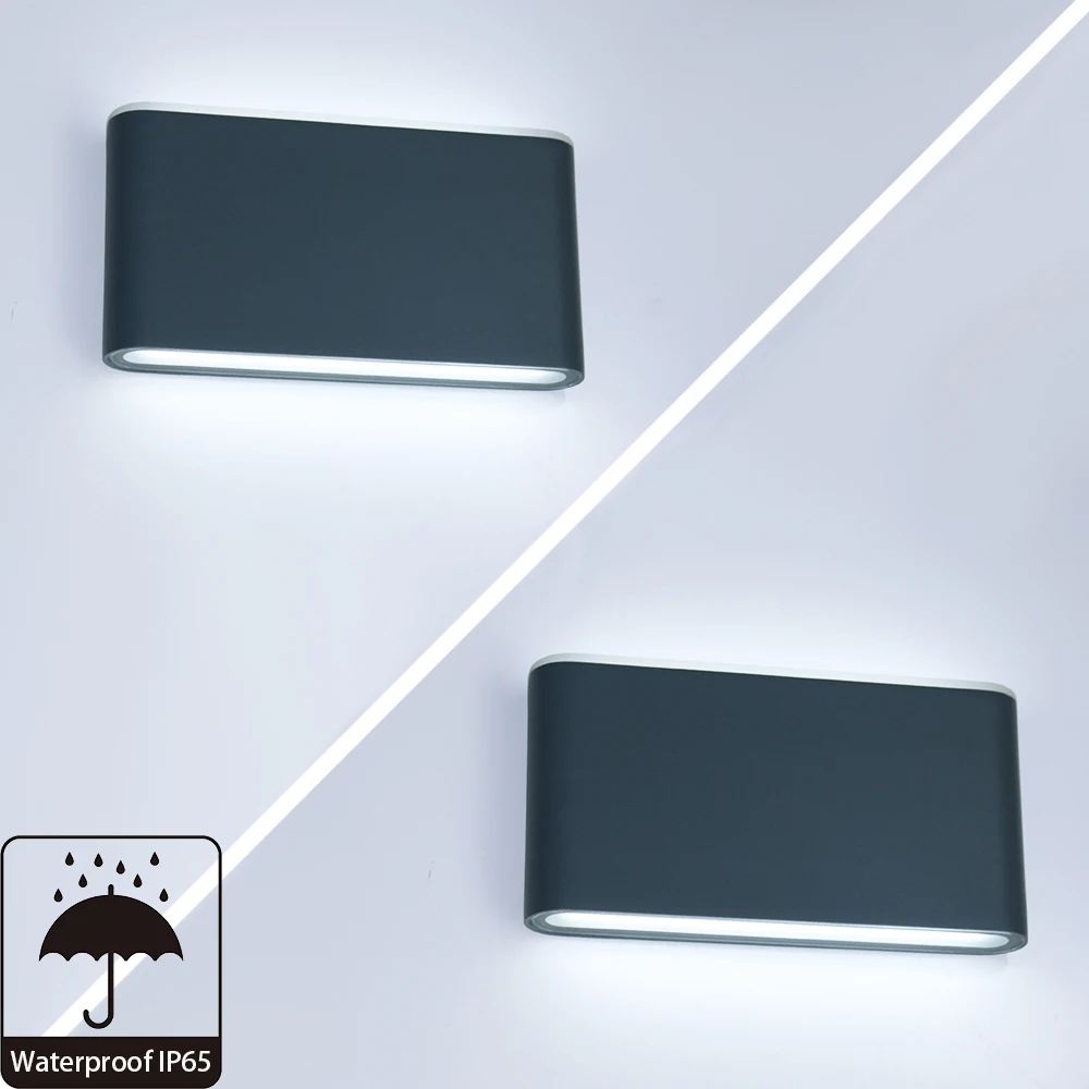 6W 12W LED Outdoor Wall Lamps Home Waterproof Aluminum Wall Lighting ...