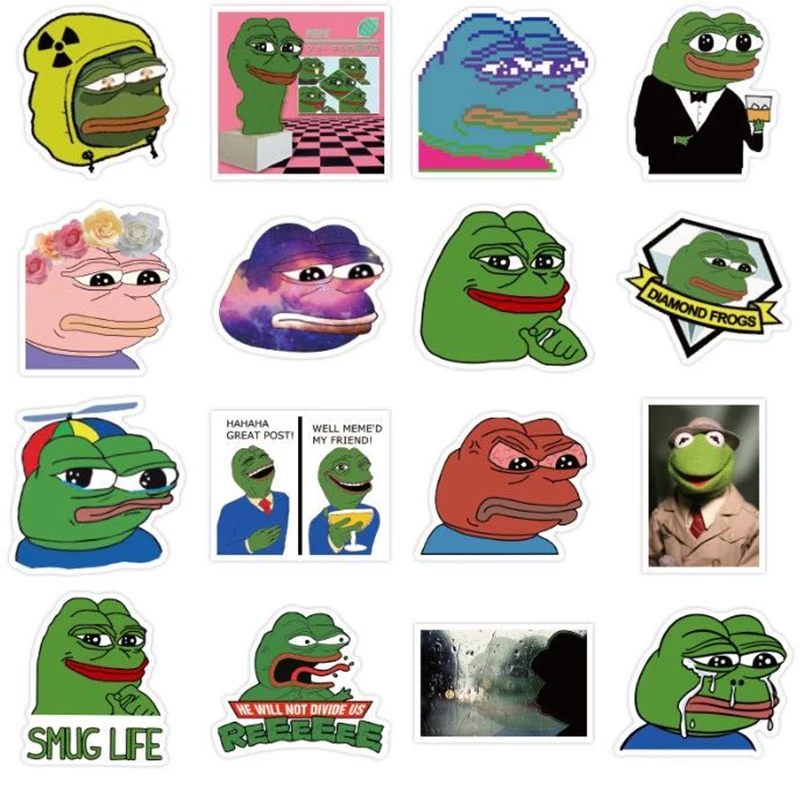 10/30/50pcs/pack Cartoon Interesting Frog PEPE Graffiti Stickers ...