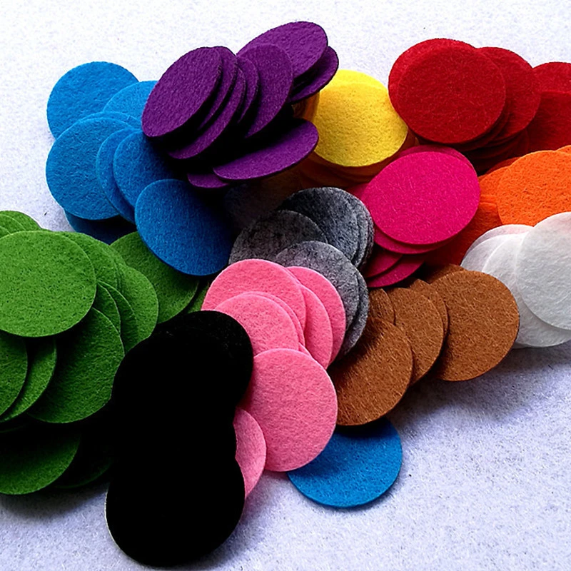 100pcs 3cm Round Colorful Felt Patches Fabric Pads Felts Flower Sewing ...