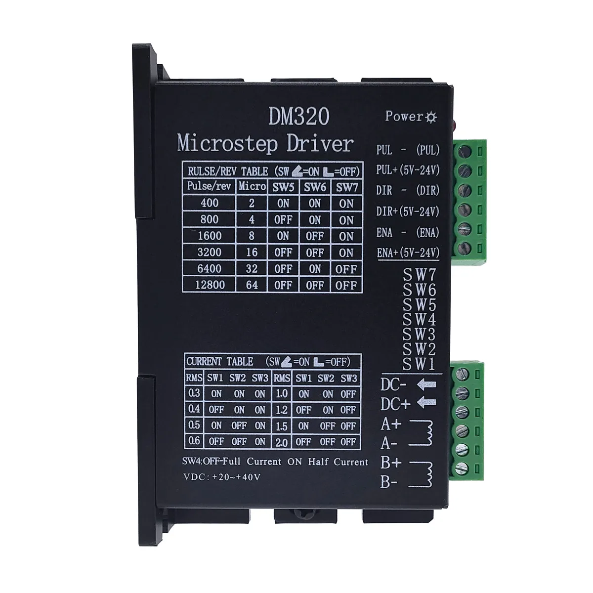 DM320 2H320 Stepper motor driver controller PULSE 12800 microstep motor ...