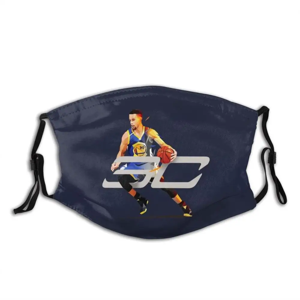 Curry Low Poly Print Washable Filter Anti Dust Mouth Mask Steph Stephen ...