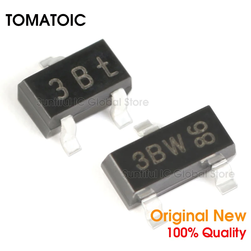 20pcs Bc856b,215 Sot-23 Bc856bw,115 Sot-323 Bc856b Bc856bw 3bw 3bt Sot-23 Smd Transistor -65v ...