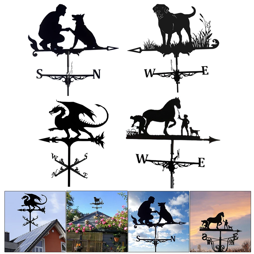 Weather-Vane-Farm-Black-Yard-Kit-Weathervane-For-Farmhouse-Durable ...