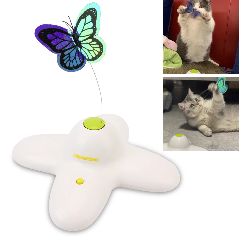 Automatic-Interactive-Flutter-Bug-Cat-Toy-360-Degree-Rotating-Motion ...