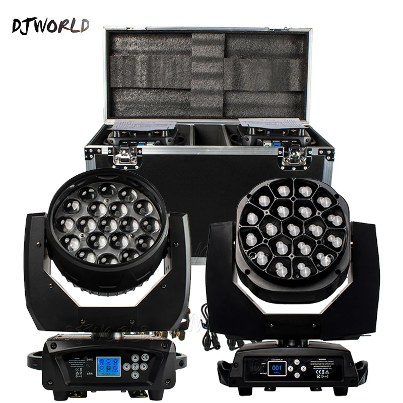 2pcs With Flight Case Led Beam Wash Zoom19x15w /bees Eyes Zoom 19x15w ...