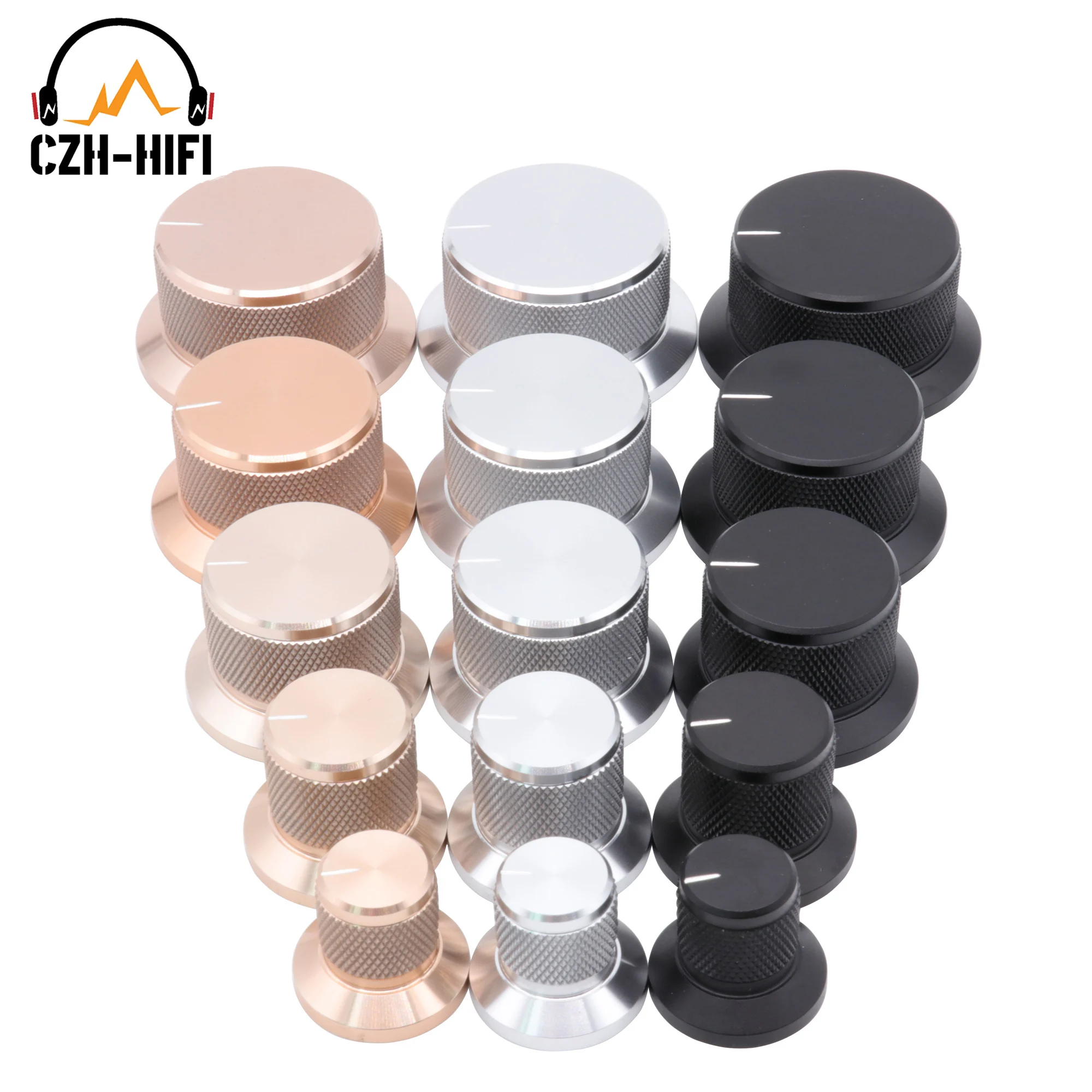 Audio Knob MACHINED Solid Aluminum Amplifier POTENTIOMETER CD DAC ...
