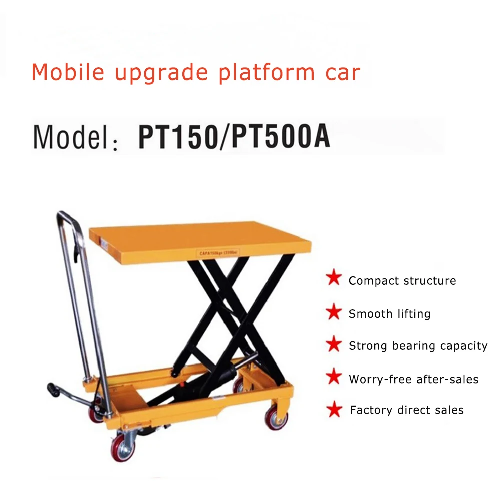 150kg Hand Push And Foot Pedal Hydraulic Lifting Platform Truck Manual ...