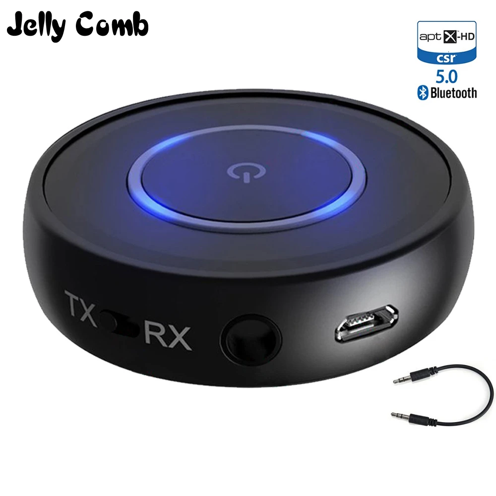 Jelly Comb Bluetooth 5.0 Transmitter Receiver 3.5mm Jack Aptx Hd Ll ...
