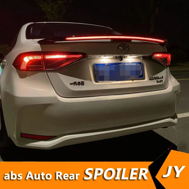 For Toyota Corolla Spoiler 2019 2020 Corolla Black Spoiler with Light ...