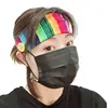 Colorful Rainbow Headband With Button Face Mask Holder - Queerks™