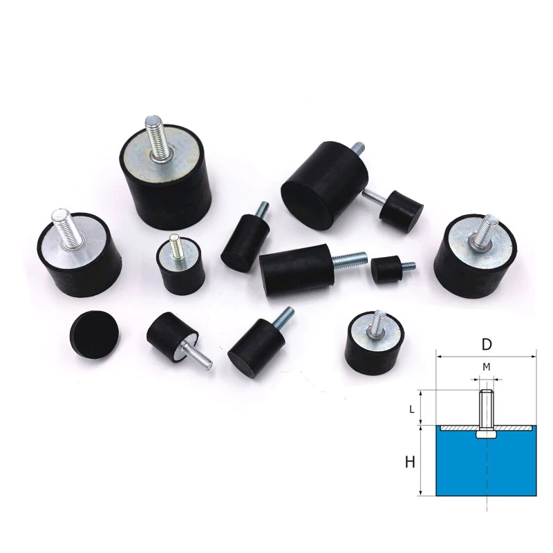 4Pcs M3 M4 M5 Single Male Thread Rubber Shock Absorbers Anti Vibration ...