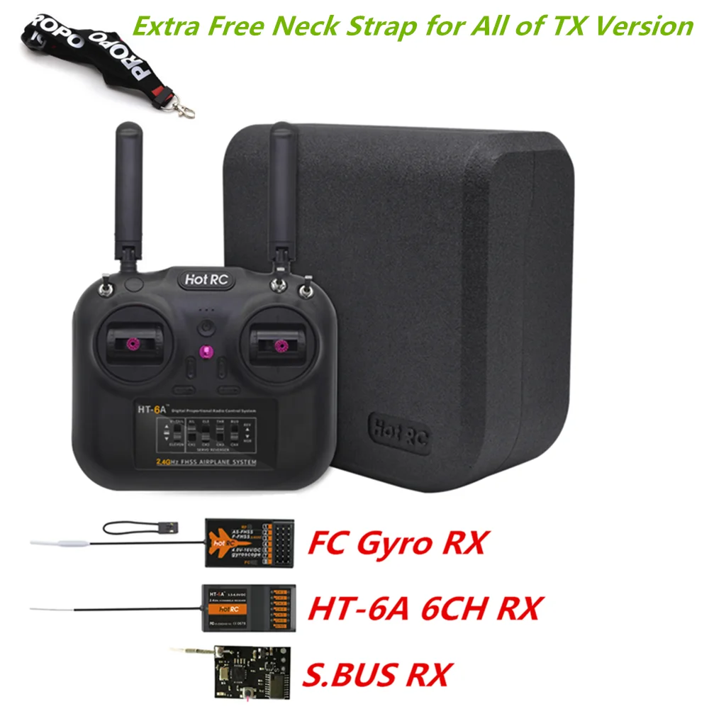 Hotrc HT 6A 2.4 그램 6ch Fhdd 모델 항공기 원격 제어 6 채널 무선 송신기 지능형 균형 수신기|부품 ...