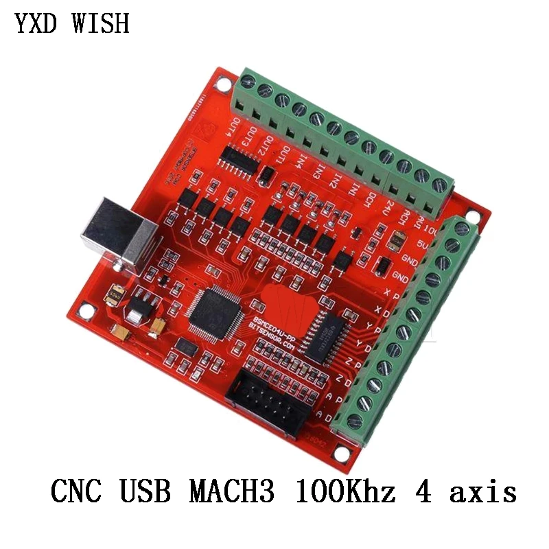 Breakout Board CNC USB MACH3 100Khz 4 axis interface Driver Motion Controller Board|Conductor de ...