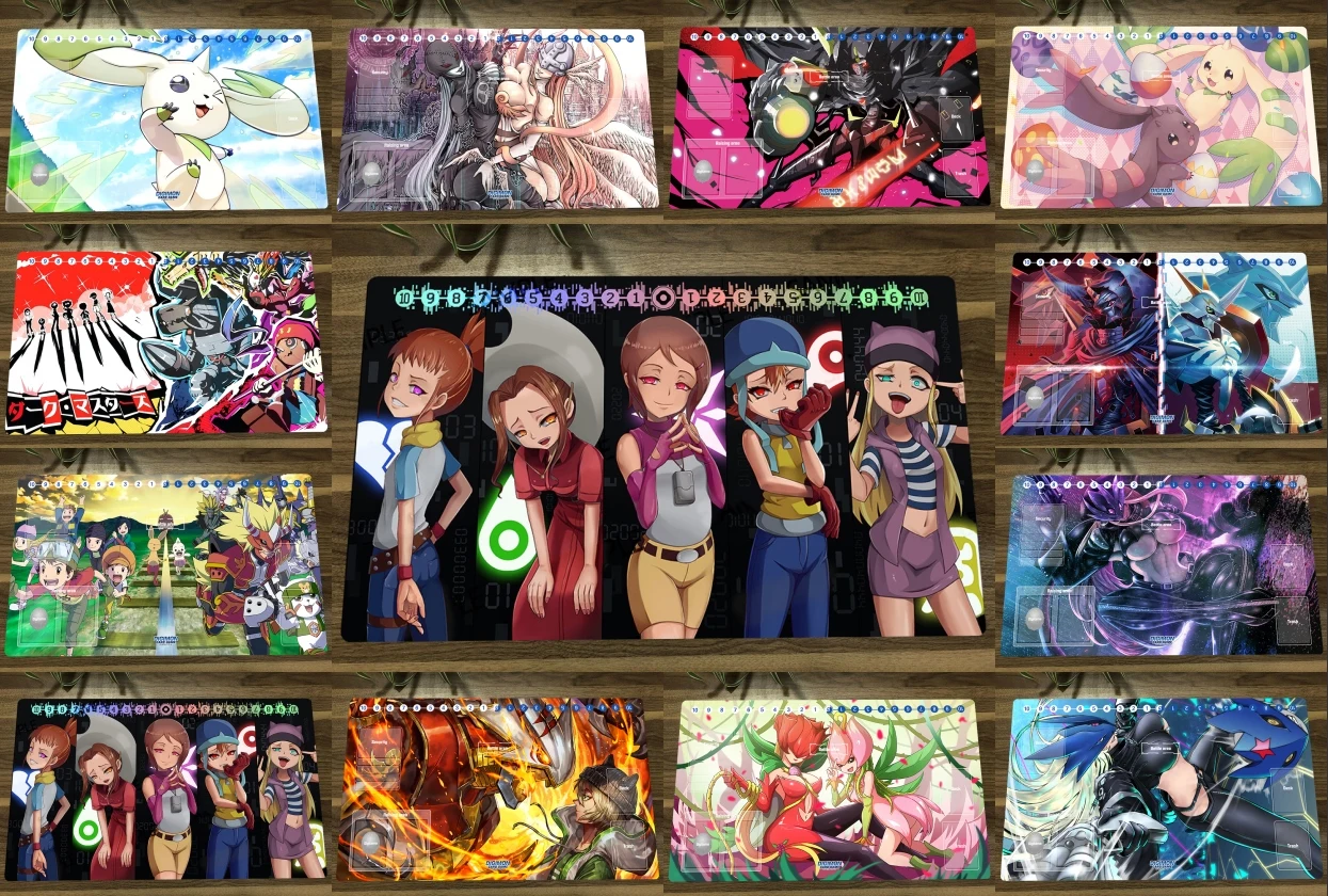 보드 게임 Digimon Duel Playmat 트레이딩 카드 게임 매트 DTCG CCG 매트 마우스 데스크 패드 TCG ...