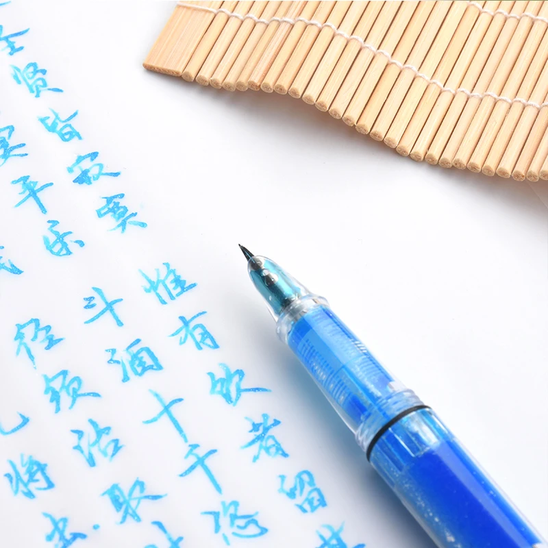Piston Filler Transparent Fountain Pen Bent Nib 0.7mm Calligraphy Pen ...