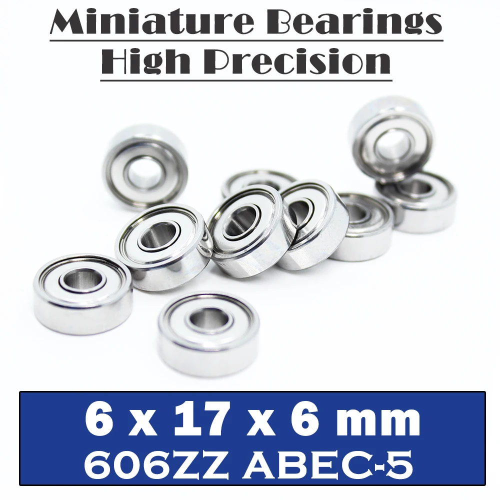 606ZZ Bearing ABEC 5 ( 10 PCS ) 6*17*6 mm Miniature 606Z Ball Bearings ...
