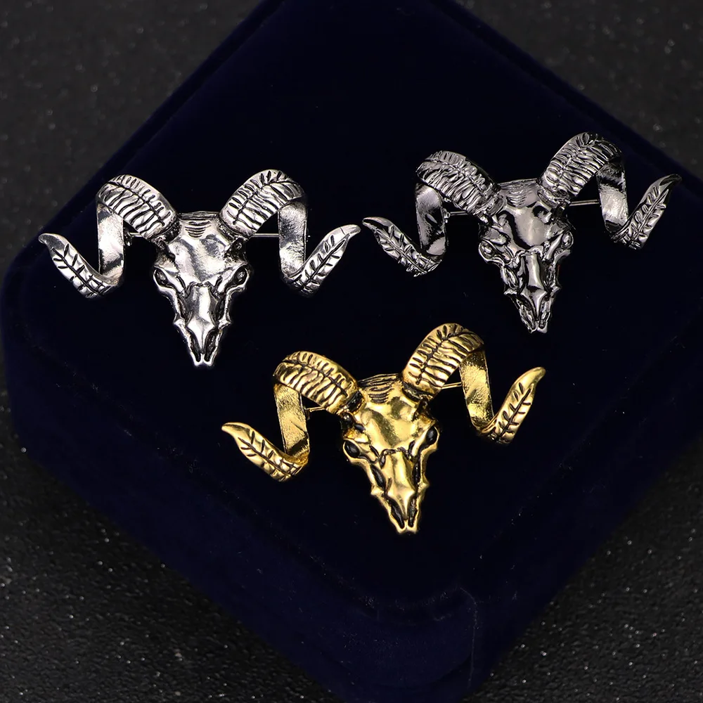 High end Hot Fashion British Style Animal Sheep Head Brooch Pin for Men ...