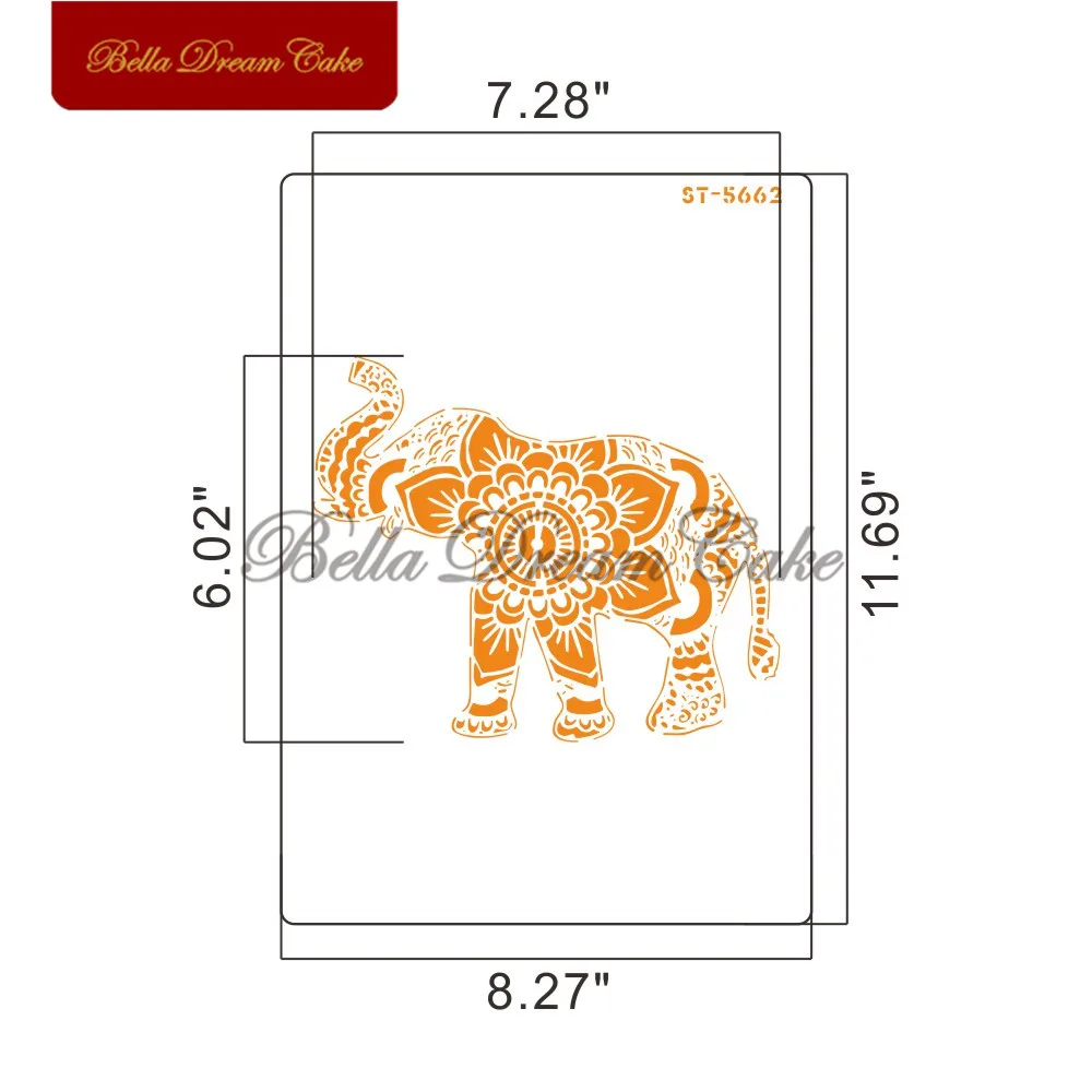 Indian Elephant Stencil Printable