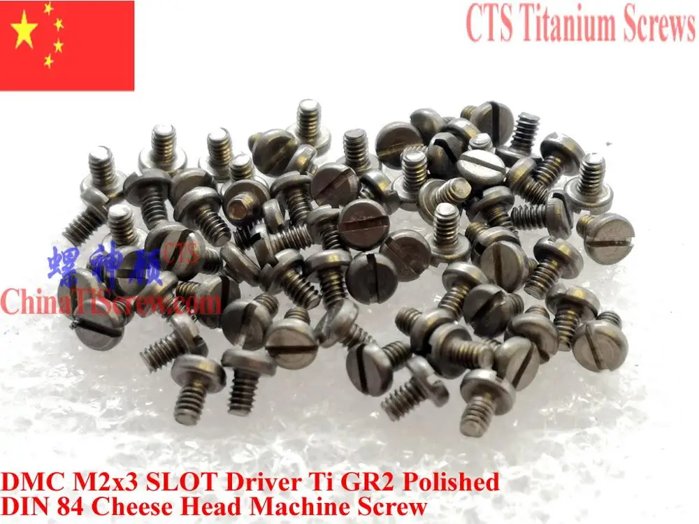 DIN 84 M2 Titanium screw M2x3 M2x4 M2X5 M2x6 M2x7 M2x8 M2x10 M2x12 ...