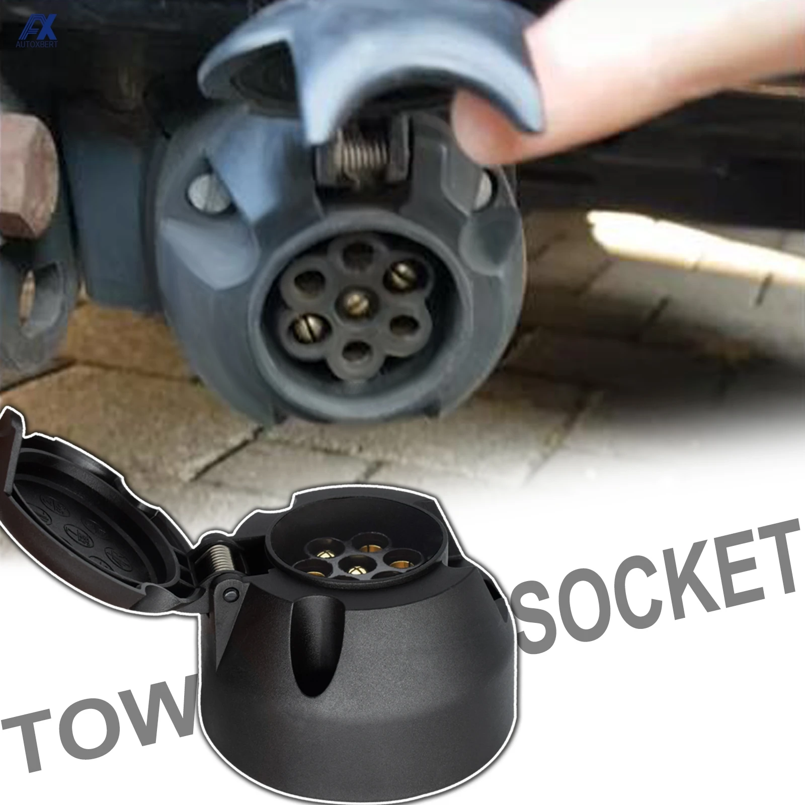 7-Pin-12V-Trailer-Wiring-Socket-Towbar-Towing-Converter-For-Caravan ...