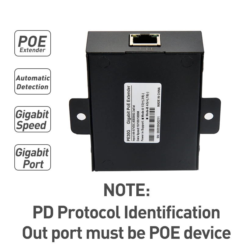 Gigabit Poe Extender Ieee 802.3Af 100 Méter 10/100/1000Mbps -Ig Terjed ...