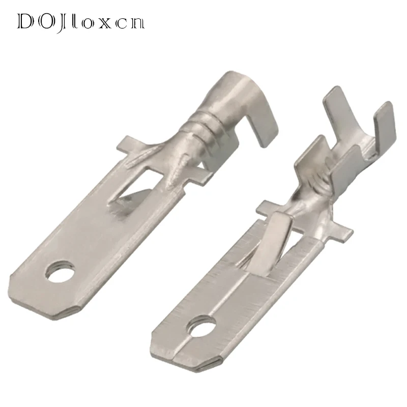 20/50/100/200 pces h62 latão estanhado 6.3mm conector automotivo terminal masculino para ...