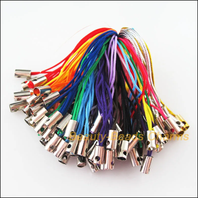 200pcs Mixed Mobile Phone Dangle Strap Strings Threads Cords 52mm ...