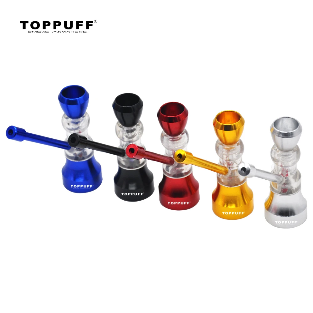 Toppuff Metal And Glass Pipe Funky Water Pipe Sand Clock Design Pipe ...