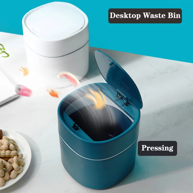 2l Desktop Waste Box Bin Garbage Basket Home Table Plastic - AliExpress