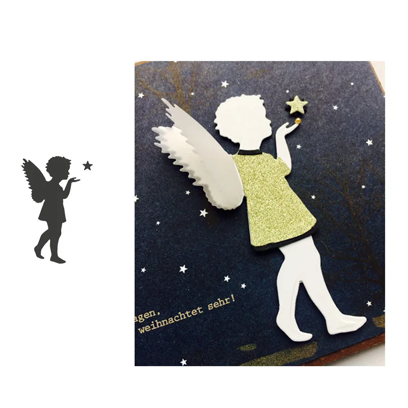 Angel with star metal cutting dies cut die mold Scrapbook cards making ...