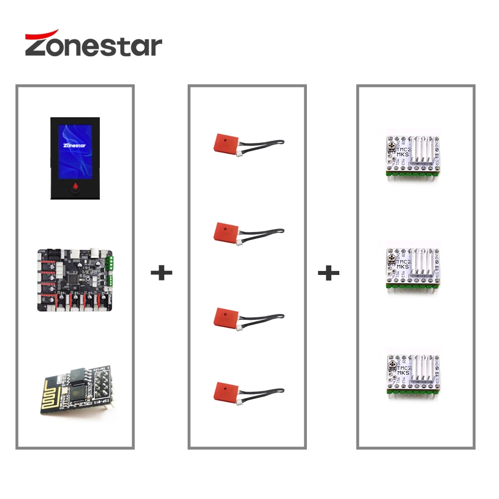 ZONESTAR Z9 Upgrade Kit TFT LCD TMC2208 TMC2209 Silent Step Motor ...