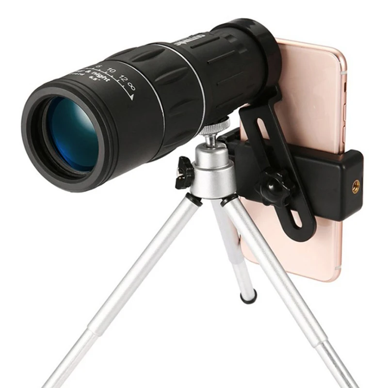 Monocular 16X52 Telescope For Smartphone Objective Lens Outdoor Camping ...