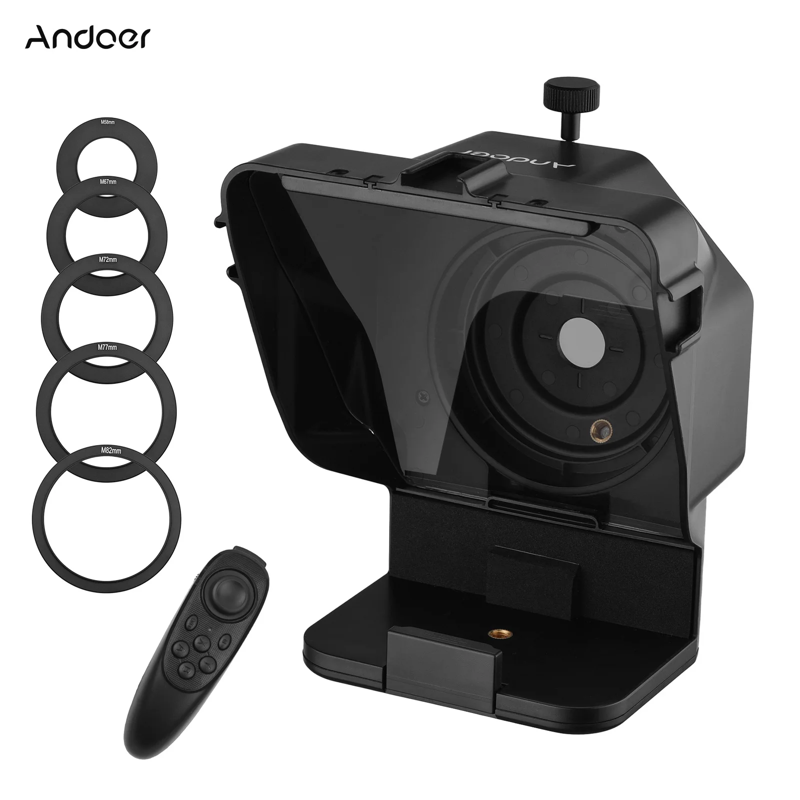 Andoer-Portable-Teleprompter-with-Phone-Holder-Remote-Control-Lens ...