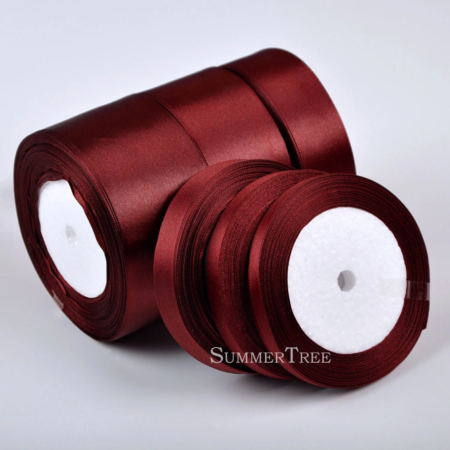 1-Roll-Burgundy-25yards-6mm-50mm-Satin-Ribbon-Sash-Gift-Bow-Handmade ...