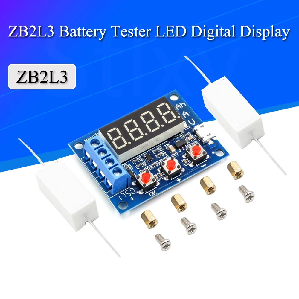 ZB2L3 Battery Tester LED Digital Display 18650 Lithium Battery Power ...