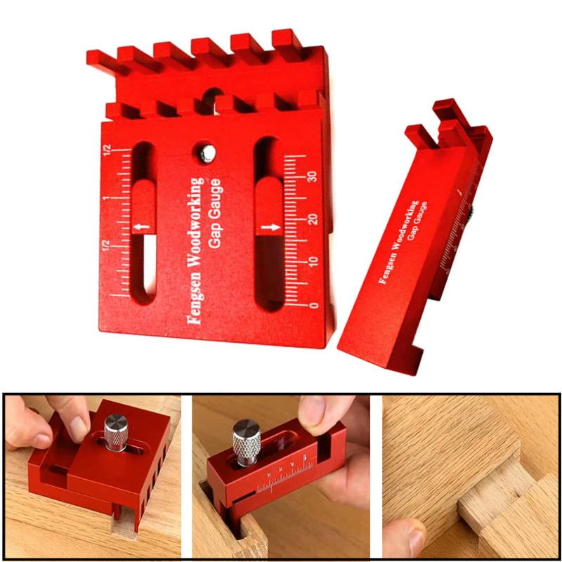5-40mm Woodworking Saw Gap Ruler Aluminum Alloy Depth Gap Gauge ...