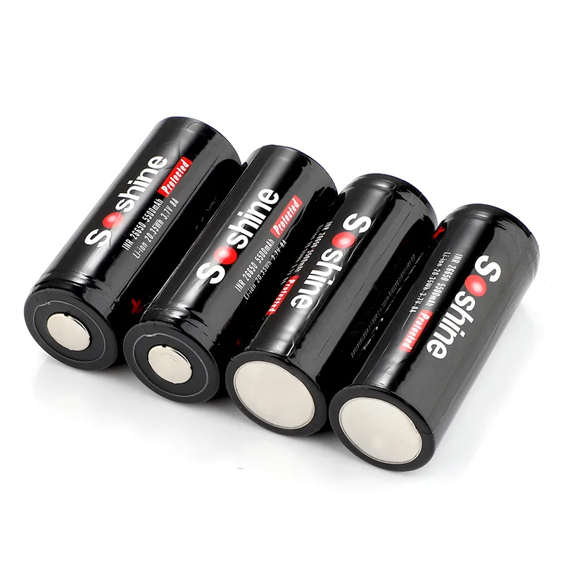 Soshine-26650-3-7V-5500mAh-Protected-ion-Rechargeable-battery-For-Toy ...